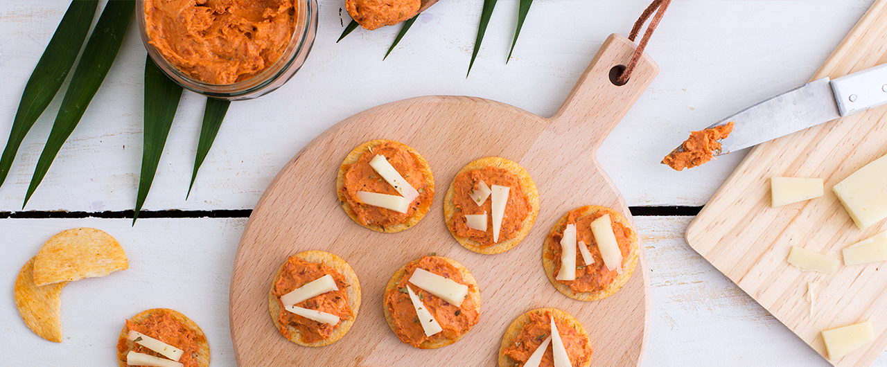 Recette apéro maison: Rice Crackers et tartinade de chorizo et brebis I ...